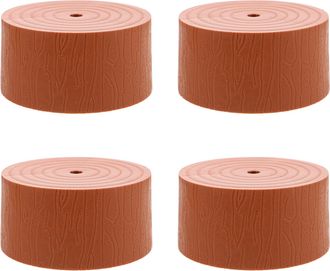 Angoily Kunststoff Weihnachtsbaumst&auml;nder Klein 4 St&uuml;ck Miniatur Baumstumpf Ersatzfu&szlig; Braun f&uuml;r Tischdekoration Stabiler Halter f&uuml;r K&uuml;nstliche Kleiner Weihnach