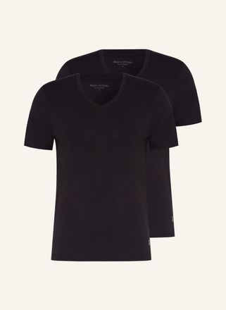 Marc O'Polo Marc Opolo 2er-Pack V-Shirts schwarz