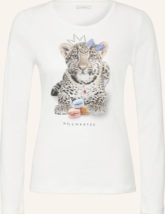 Lilienfels Lilienfels Longsleeve Mit Schmucksteinen weiss