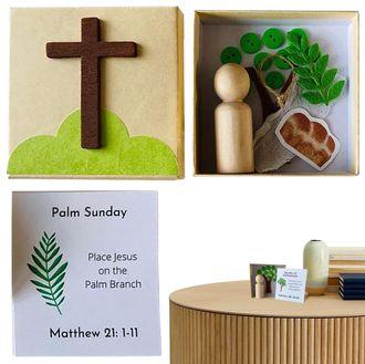 Generic Osterauferstehungsbox Set, Holy Week Box | Christian Feierive Andenkenhandwerk,Holy Week Box Resurrection -Spiel, Ostergeschichte Religiöse Dekoration