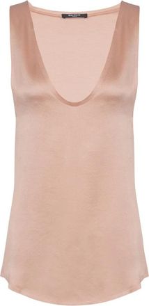 Balmain Femme, Tops, Beige, Taille: 38 FR Top en cr&ecirc;pe de soie &agrave; fines bretelles
