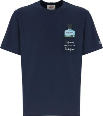 Saint Barth Homme, Tops, Bleu, Taille: S Austin T-shirt