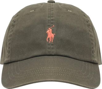 Polo Ralph Lauren Homme, Accessoires, Vert, Taille: ONE Size Casquette de baseball embl&eacute;matique en coton chino