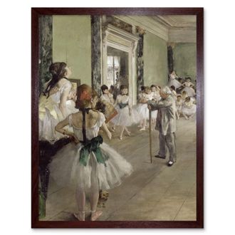 Fine Art Prints Artery8 Edgar Degas Die Ballettklasse Kunstplakat Gerahmter Druck 30x40 cm