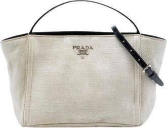 Prada Pre-owned Sac bandouli&egrave;re en toile - Femme - Pre-owned - Beige - Taille: ONE Size