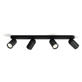 Philips Lampe Pongee 4 lumi&egrave;res noir - 5058430PN