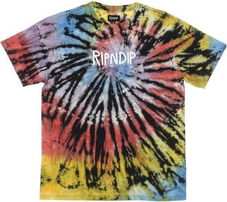 Ripndip Sunburst Spiral Tie Dye Logo T-Shirt - - Tops - Herren - Mehrfarbig - XL