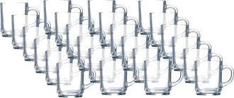 Van Well Chicago Teeglas, Kaffeglas - 24er Karton 25 cl 0,2 /-/ geeicht aus gehärtetem Glas auch für Glühwein, Universalbecher