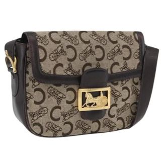 Celine Sac Bandouli&egrave;re Vintage en Toile Pre-owned - Femme - Pre-owned - Beige - Taille: ONE Size