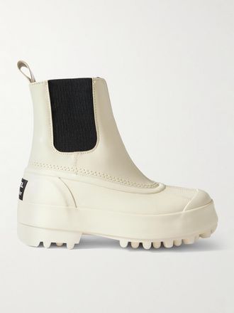 Proenza Schouler Bottines Chelsea Plates-formes En Cuir Et En Caoutchouc Caribou X Sorel - Écru