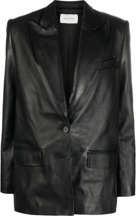 Magda Butrym Femme, Vestes, Noir, Taille: 36 FR Aw20 Leather 09 Blazer