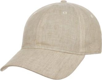 Stetson Casquette en Lin Sydell Femme/Homme - Baseball Cap DEte Boucle Metal, avec Visiere, Doublure Printemps-ete Ete - L (58-59 cm) Beige-mouchete