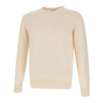 KANGRA Wei&szlig;e Wollpullover Rundhals - - Knitwear - Herren - Wei&szlig; - 2XL