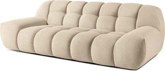 Konsimo Modernes Sitzer Sofa VENA - Stylisches Japandi Couch, Boucl&eacute;-Stoff, Komfortabel & Ergonomisch - Wohnzimmer Couch Design, Premiumqualit&auml;t aus EU. (Hell