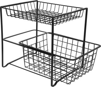 NUOBESTY Spülbecken Organizer mit Doppel etagen Robuster Küchen Badschrank Aufbewahrung Platzsparendes Unter Waschbecken Regal für Toilettenartikel und Reinigu