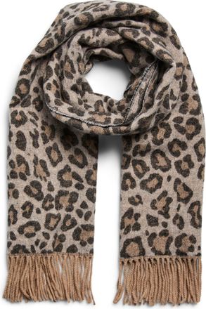 Pieces Damen Pcjira Scarf Noos Schal, Natural/Aop:leo, Einheitsgr&ouml;&szlig;e