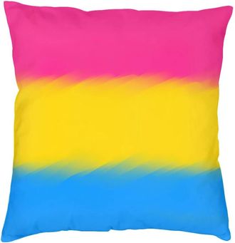 IUBBKI Pansexual Pan Pride Kissenbezüge, 45 x 45 cm, weich, quadratisch, dekorativer Kissenbezug für Couch, Sofa, Schlafzimmer