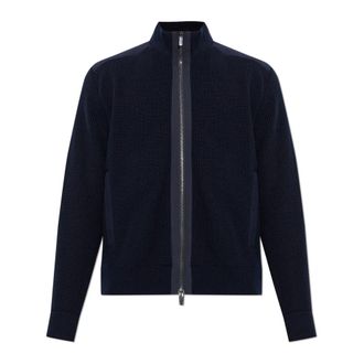 Paul & Shark Strickjacke mit gestepptem R&uuml;cken - - Knitwear - Herren - Blau - L