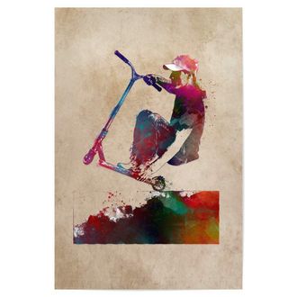 artboxONE Poster 90x60 cm Sport Scooter Sport Art hochwertiger Design Kunstdruck - Bild Scooter Decor digital Art