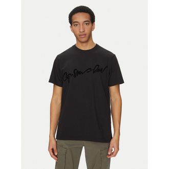 G-Star Raw T-Shirt Floock G-Script D25148-C784 Schwarz Regular Fit