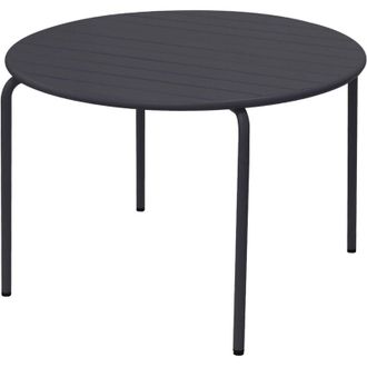 M&S Collection M&s - Table de jardin ronde 110x74 cm en m&eacute;tal gris - baca