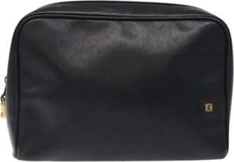 Loewe unisex, Pre-owned, Noir, Taille: ONE Size Sac clutch Anagram Pre-owned