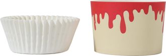 PME Halloween Kartonbackformen mit Cupcake-Förmchen - Tropfendes Blut (12er-Set)