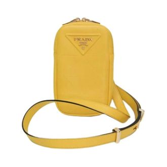 Prada Pre-owned Small Shoulder Pouch Pelletteria - Femme - Pre-owned - Jaune - Taille: ONE Size