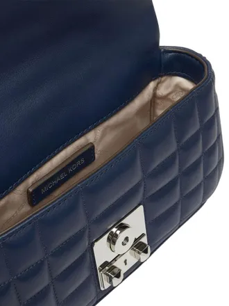 Michael Kors Quilted Leather Crossbody Bag - Navy