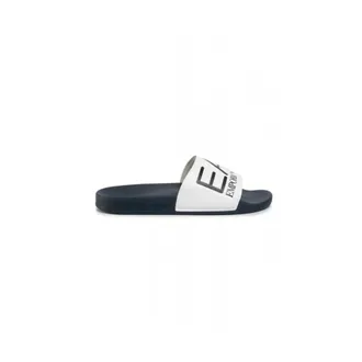 Emporio Armani Emporio Armani Ea7, Homme, Chaussures, Blanc, Taille: 42 EU Tongs avec logo surdimensionn&eacute;