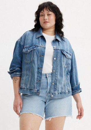 Levi's Plus Jeansjacke TRUCKER in leichter Used-Waschung