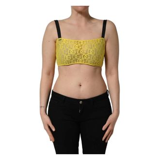 Dolce & Gabbana Crop Bralette Top - - Tops - Damen - Gelb - S
