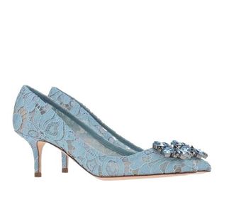 Dolce & Gabbana TBlue aprmina Lace crystals shoes Size 36