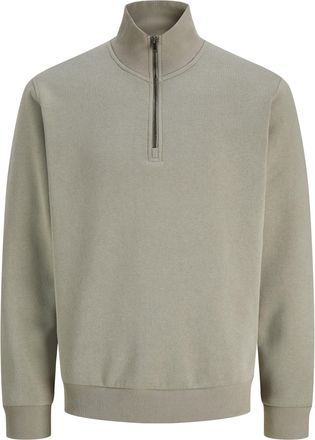 Jack & Jones Male Sweatshirt mit halbem Rei&szlig;verschluss Einfarbig Sweatshirt mit halbem Rei&szlig;verschluss