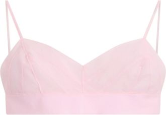 Philosophy di Lorenzo Serafini Crop Top &agrave; fines bretelles - Femme - Tops - Rose - Taille: 36 FR