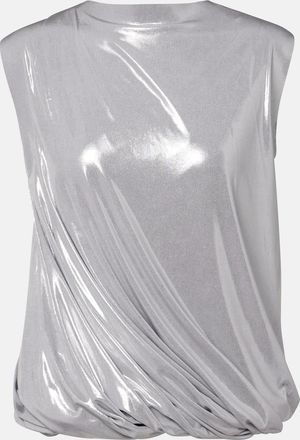 Norma Kamali Top Twist &agrave; effet m&eacute;tallis&eacute;