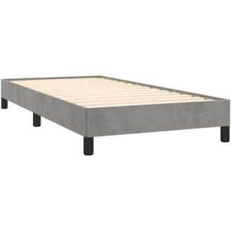 vidaXL Cadre de lit Gris clair 90x190 cm Velours