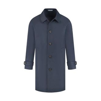 Michael Kors Einreihiger Trenchcoat - - Coats - Herren - Blau - L