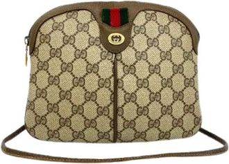 Gucci Sac bandouli&egrave;re en cuir GG Pre-owned - Femme - Pre-owned - Brun - Taille: ONE Size