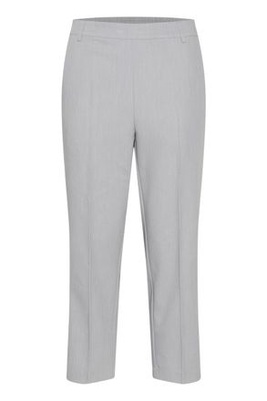 Kaffe Pants Suiting KAsakura Damen Hose 3/4 Capri Casual Arbeitshose Gerades Bein Freizeithose High Waist Caprihose Grey Melange 40
