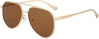 Generic Lunettes De Soleil M&eacute;talliques For La Conduite, For Hommes Et Femmes, Id&eacute;ales For Les Sports Vacances En Plein Air(Brown)