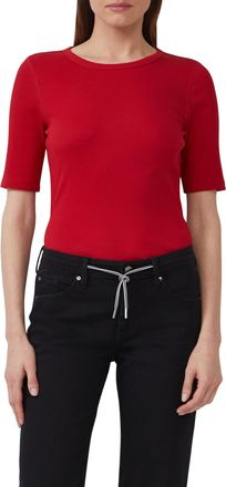 s.Oliver Geripptes T-Shirt im Slim Fit aus Baumwollmix