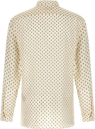Tom Ford Paisley Print Silk Shirt - Cream