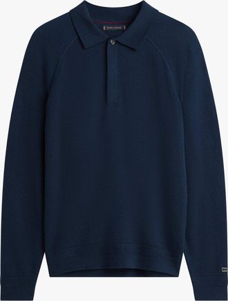 Tommy Hilfiger Pull col polo en laine m&eacute;lang&eacute;e