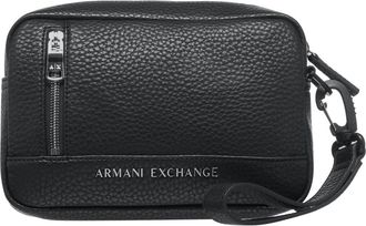 A|X Armani Exchange Mens Pebble Branded Beauty case, Black