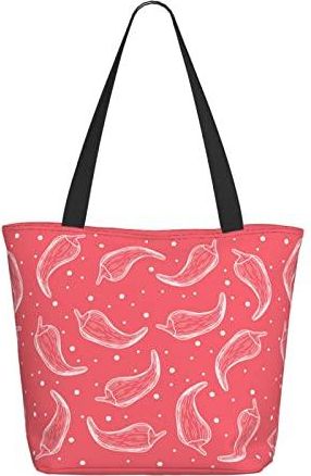 AOOEDM Sac &agrave; provisions pour femme &agrave; motif piment rouge 33 x 27,9 x 17,8 cm. Le cadeau parfait pour la Saint-Valentin. Cest de la Saint-Valentin pour maman, 
