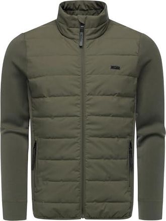 Ragwear Veste demi-saison fonctionnelle pour homme avec col montant dans un m&eacute;lange de mati&egrave;res, veste matelass&eacute;e l&eacute;g&egrave;re Rendan Tech Youmodo S &agrave; 4XL, Vert oli