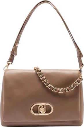 Liu Jo Femme, Sacs, Brun, Taille: ONE Size Sac bandouli&egrave;re avec rabat et anse cha&icirc;ne