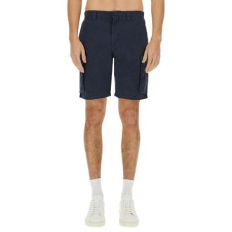 Woolrich Gabardine Cargo Shorts - - Shorts - Herren - Blau - W31