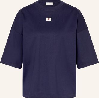 Calvin Klein Jeans Oversized-Shirt blau